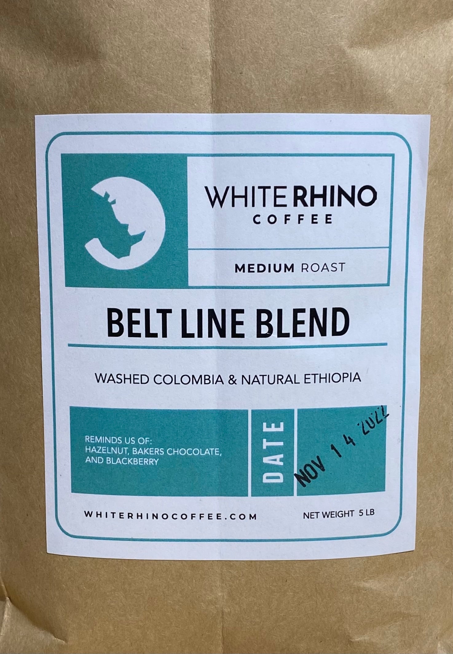 Belt Line Blend - 5lbs Bulk – White Rhino Coffee